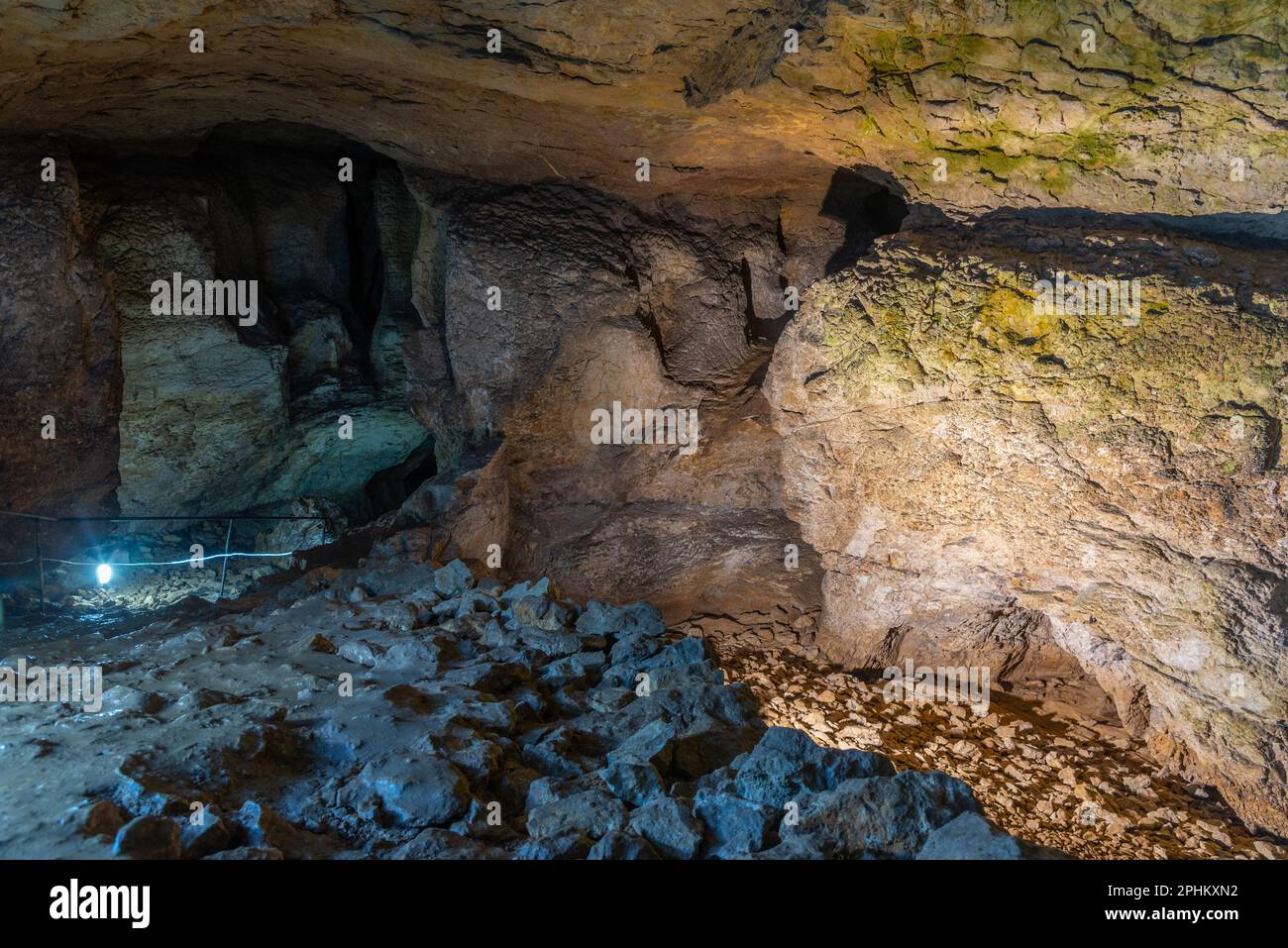 Interior of Bacho Kiro cave in Bulgaria Stock Photo - Alamy