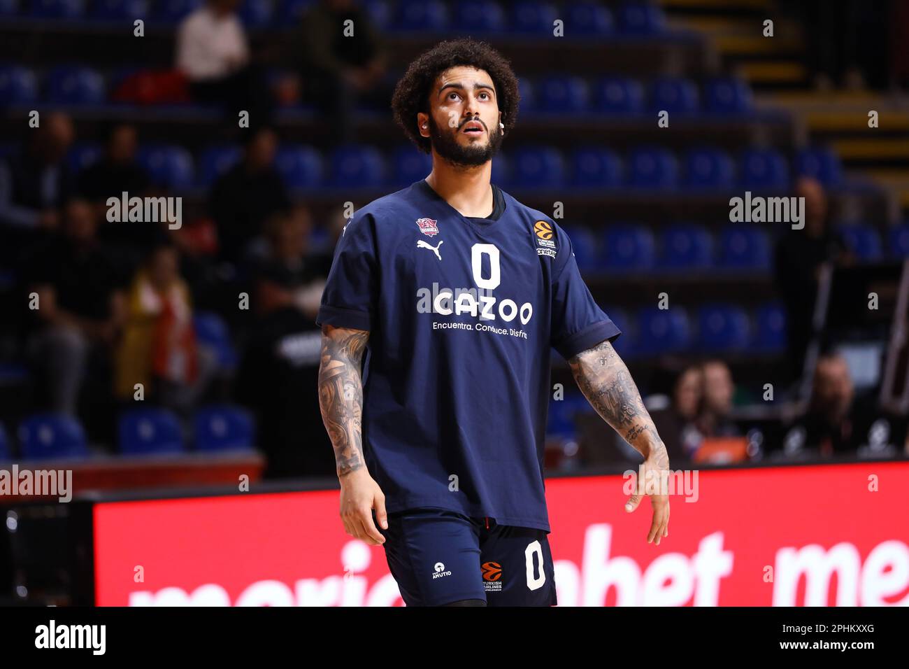 Belgrade, Serbia, 23 March 2023. Markus Howard of Cazoo Baskonia ...