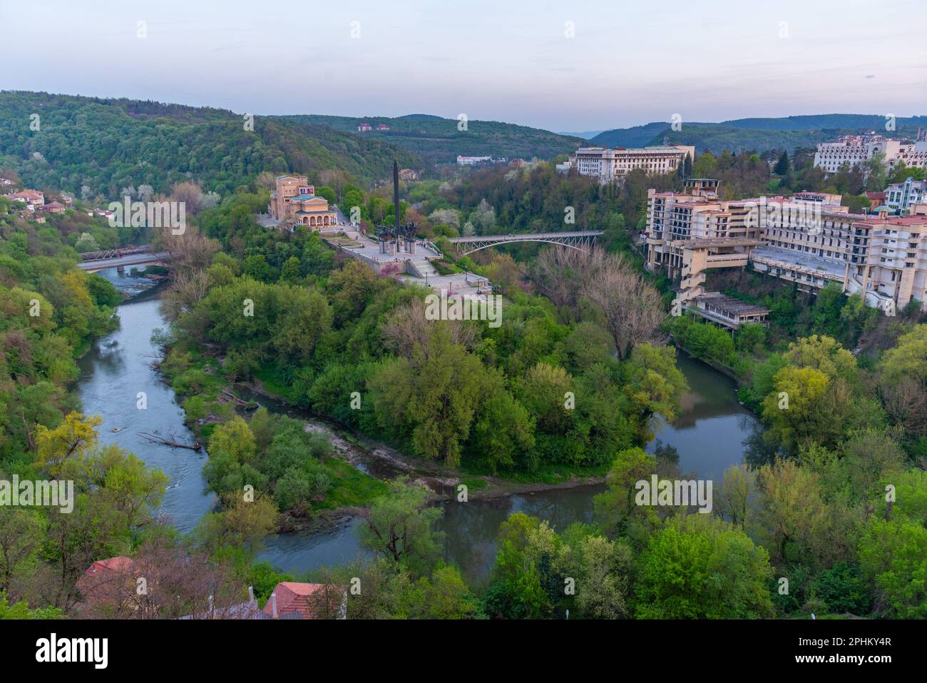 sunset view of the State Art Gallery Boris Denev and the asenovtsi ...