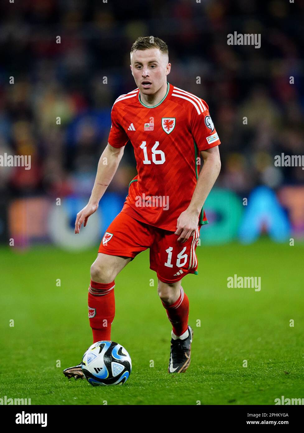 Wales' Joe Morrell during the UEFA Euro 2024 qualifying group D match ...