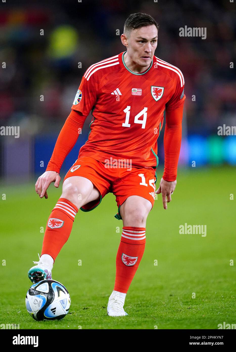 Wales' Connor Roberts during the UEFA Euro 2024 qualifying group D ...