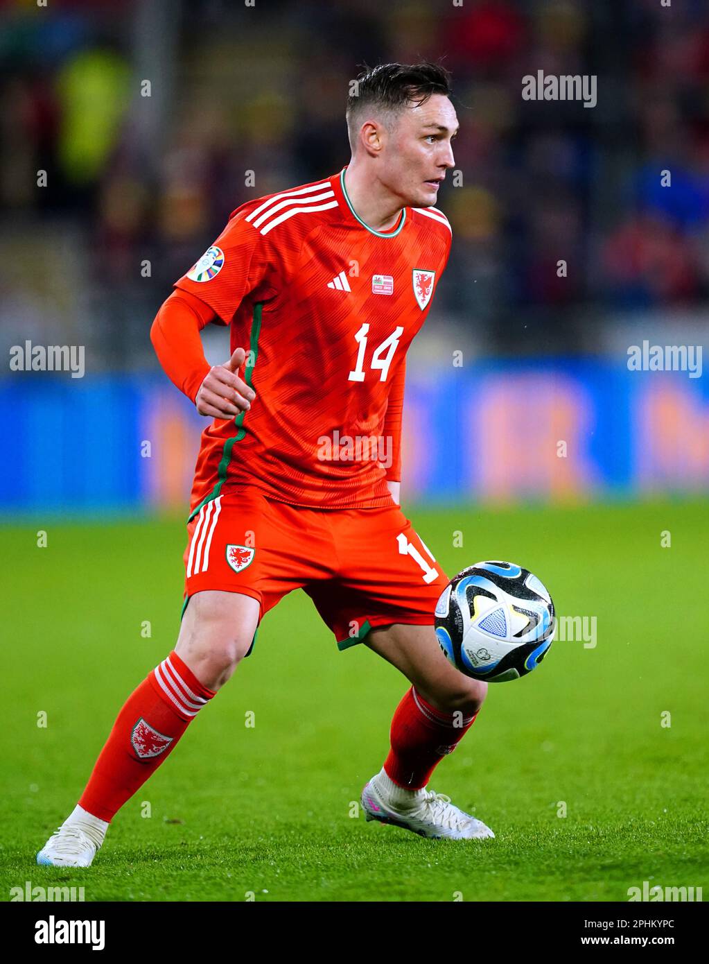 Wales' Connor Roberts during the UEFA Euro 2024 qualifying group D ...