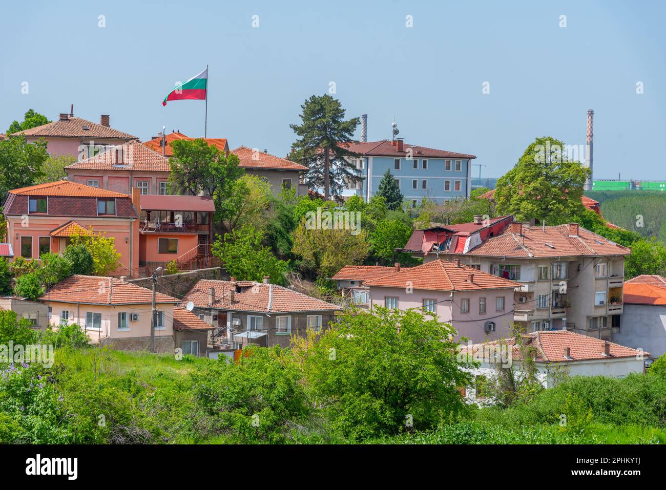 Aerial view of residential houses in Svishtov, Bulgaria Stock Photo - Alamy
