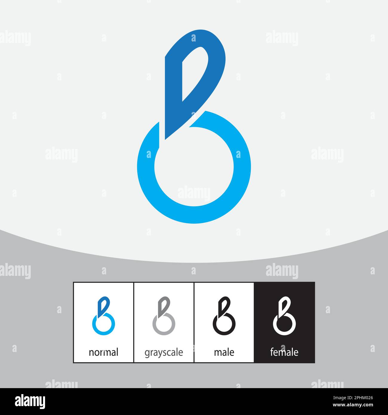 B Letter Logo. Blue Color. - Vector Stock Vector Image & Art - Alamy