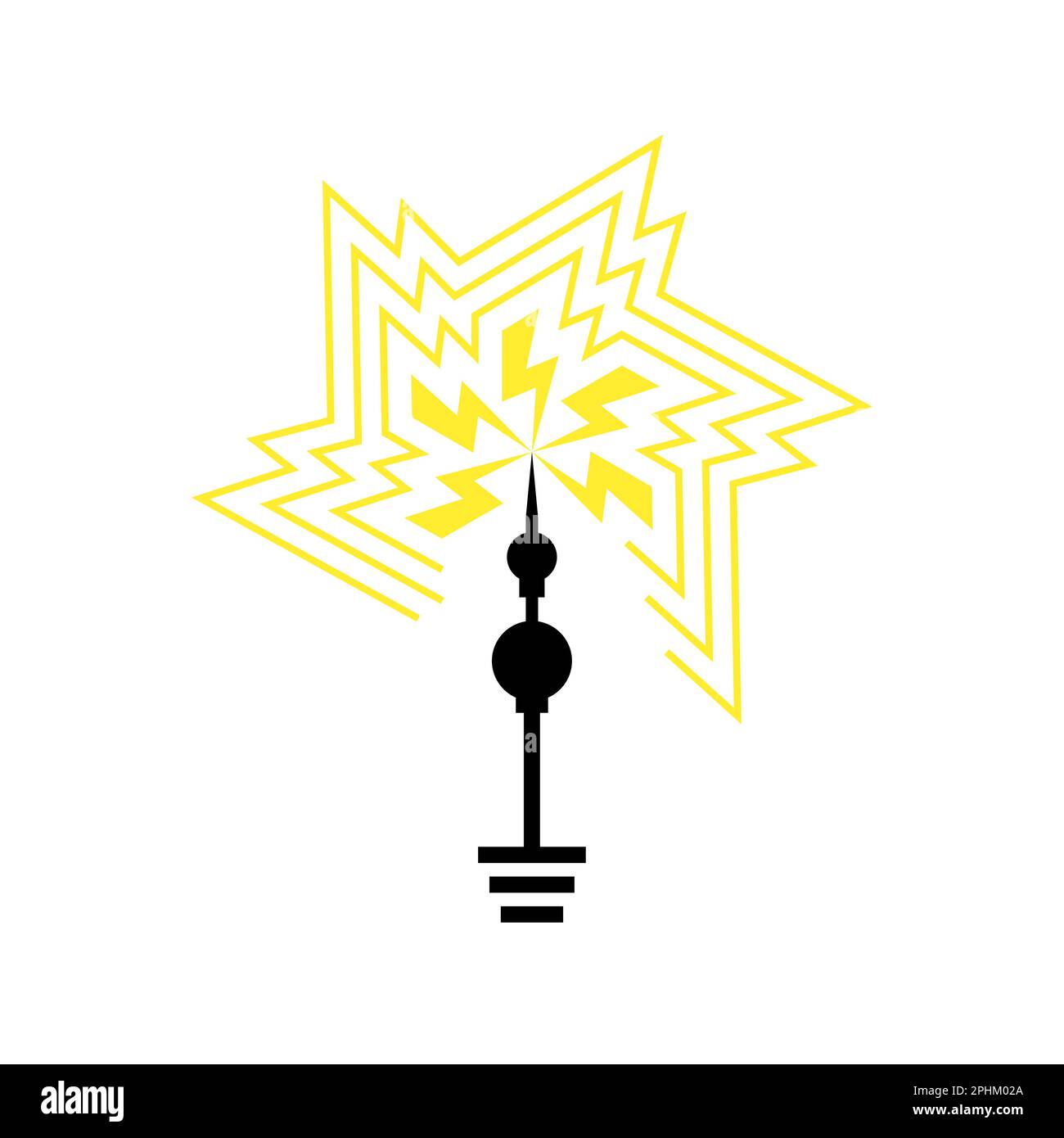 Lightning rod sign isolated. Vector illustration Stock Vector Image ...