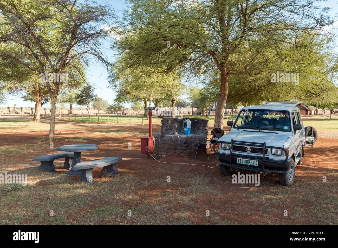 Upington, South Africa - Feb 24, 2023: Camping at Kalahari Monate Lodge ...