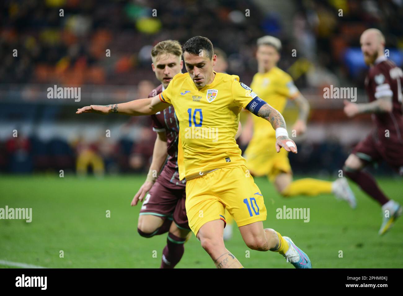 Nicolae Stanciu #10 during Euro 2024 qualification game Romania vs ... Nicolae Stanciu #10 during Euro 2024 qualification game Romania vs ...