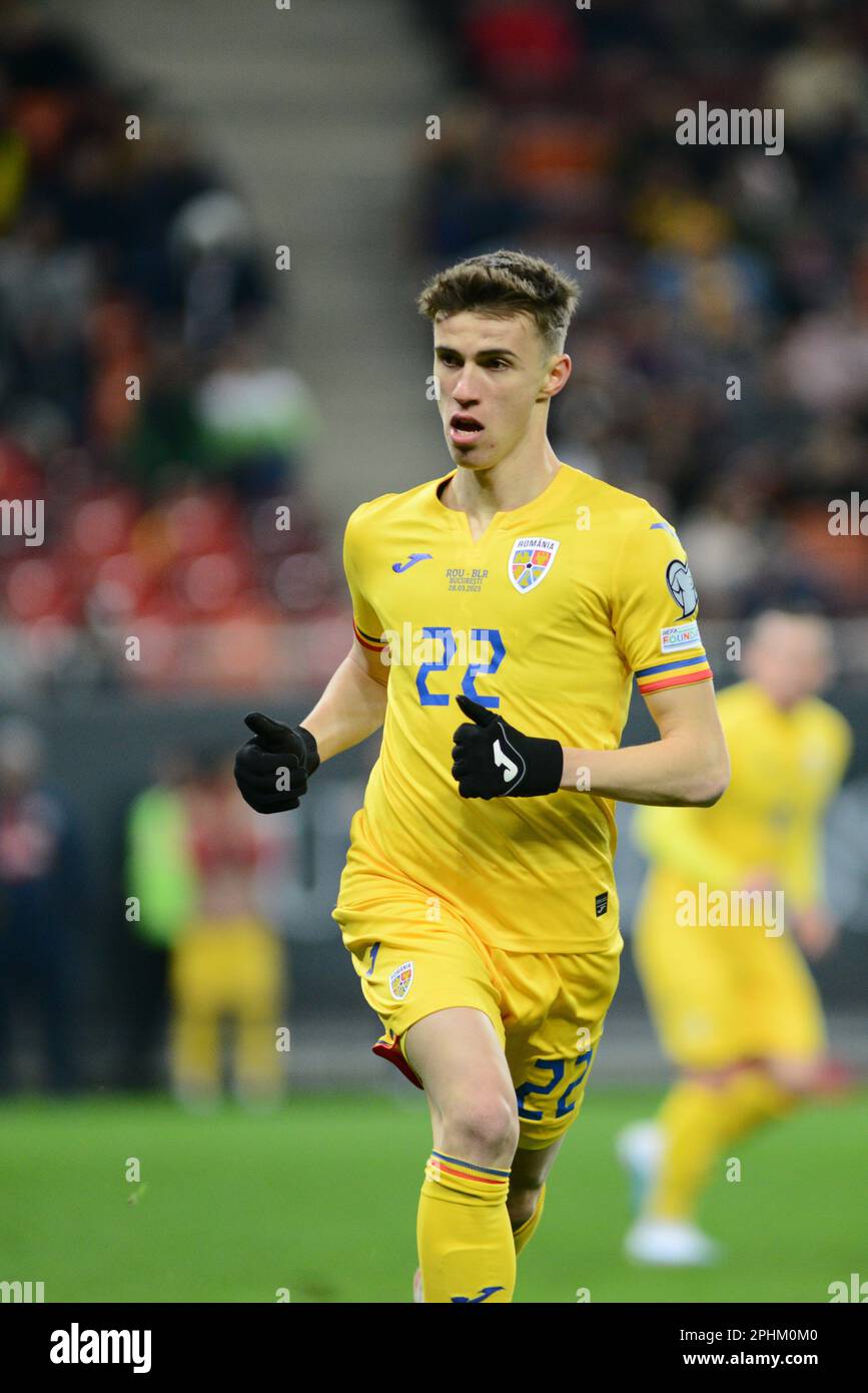 Octavian Popescu #22 during Euro 2024 qualification game Romania vs ...