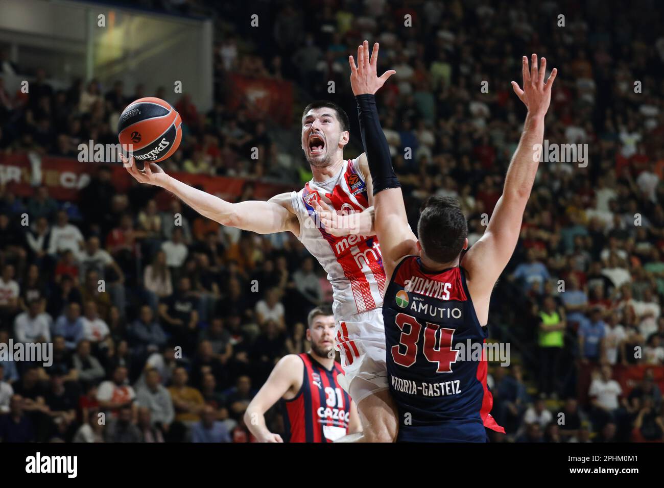 Belgrade, Serbia, 23 March 2023. Luka Mitrovic of Crvena Zvezda mts ...
