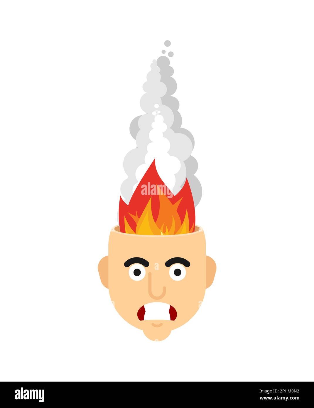 Head is on fire with anger. Hate concept Stock Vector Image & Art - Alamy