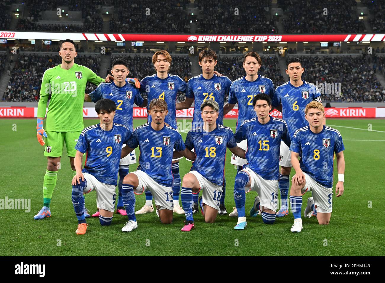 Tokyo, Japan. 24th Mar, 2023. Japan team group line-up (Top row - L to ...