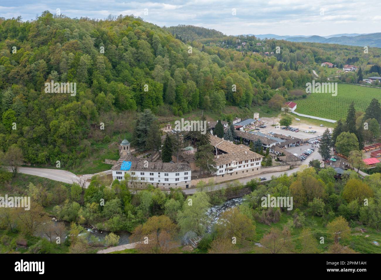Aerial view medieval troyan hi-res stock photography and images - Alamy
