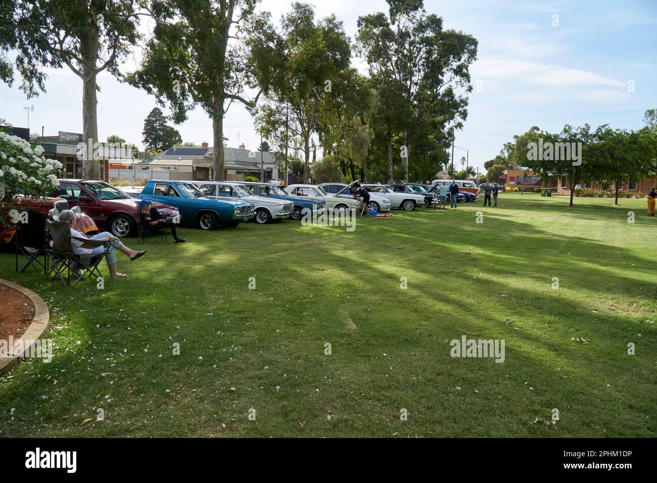 Tongala Victoria 25 February 2023, A row of Classic cars and hot rods ...