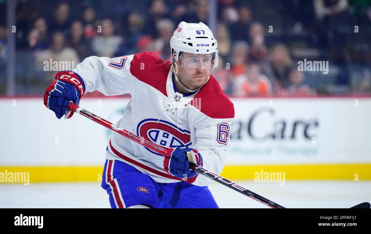 Montreal Canadiens' Chris Tierney plays during an NHL hockey game, Tuesday, March 28, 2023, in ...
