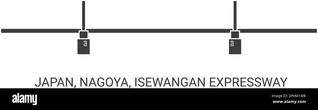 Japan, Nagoya, Isewangan Expressway, travel landmark vector ...