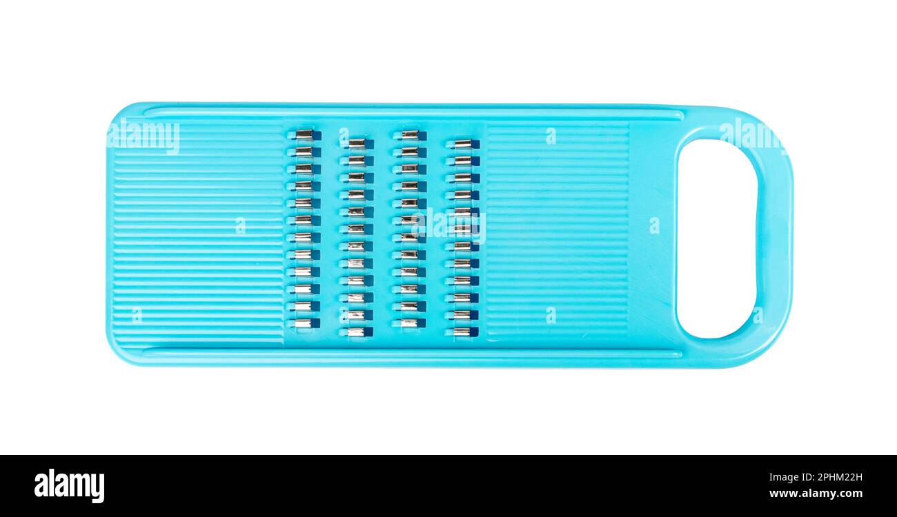 Blue Plastic Grater Isolated, Metal Plastic Kitchenware for Korean ...