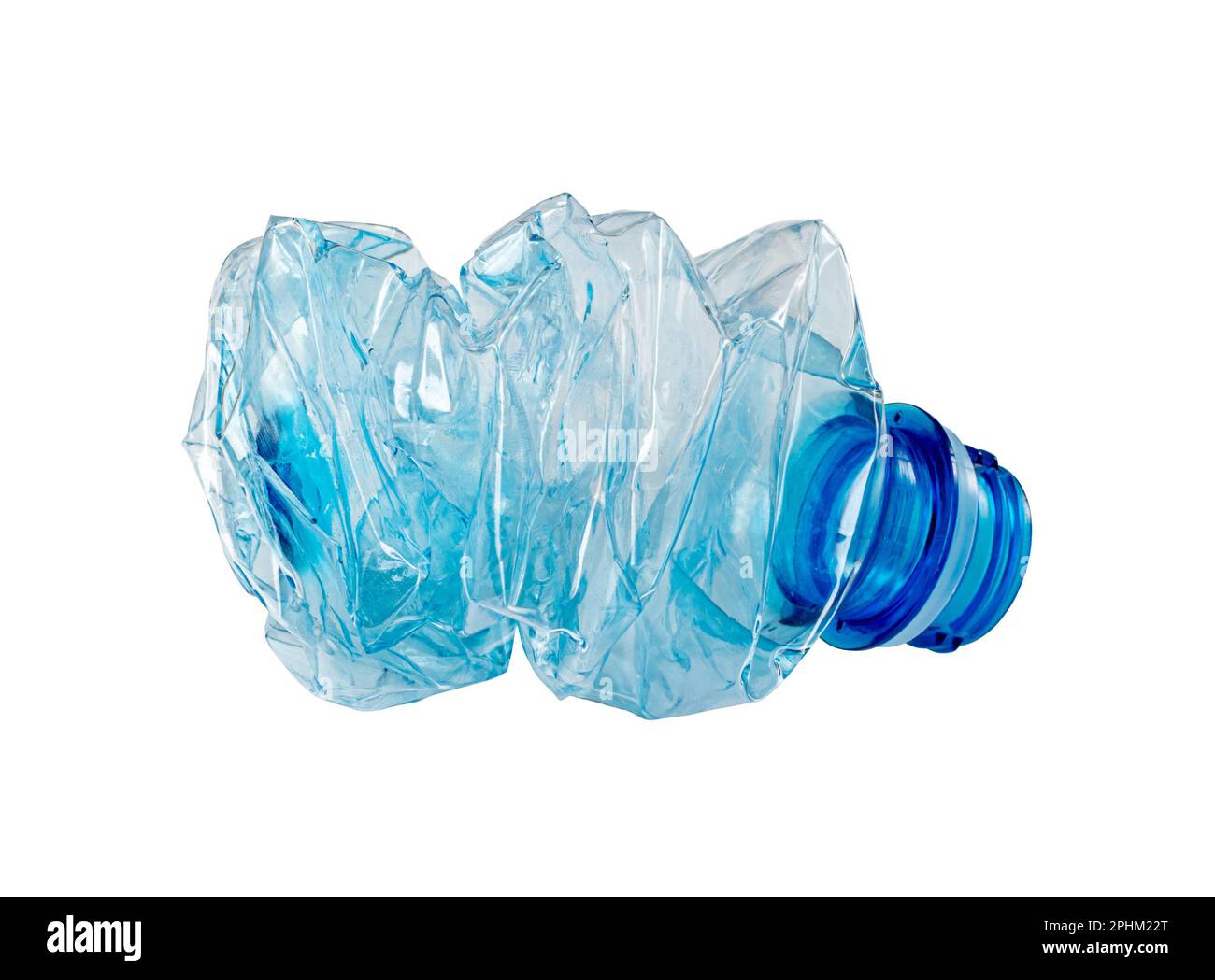 Blue Empty Plastic Bottle Isolated, Crumpled Plastic Bottle, Global ...
