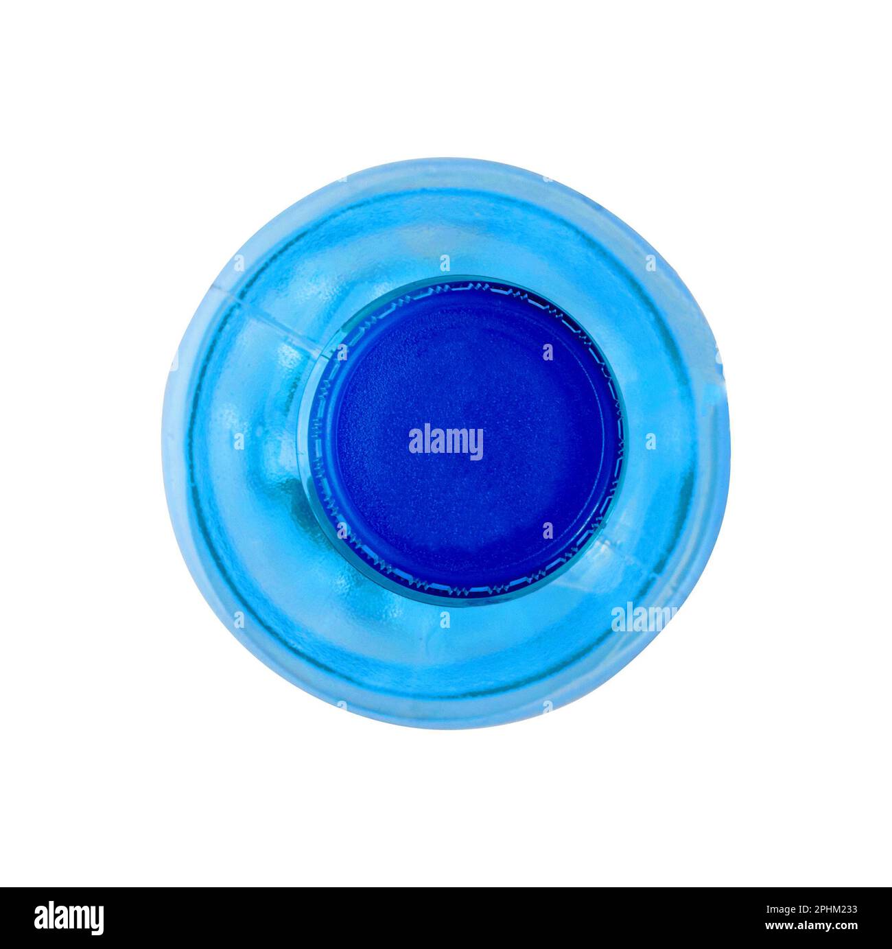 Closed Blue Plastic Bottle Top Isolated, Empty Plastic Bottle, Global ...