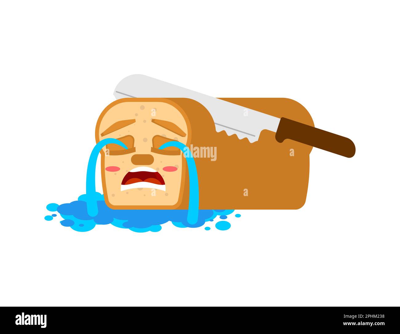 Sad face bread Stock Vector Images - Alamy