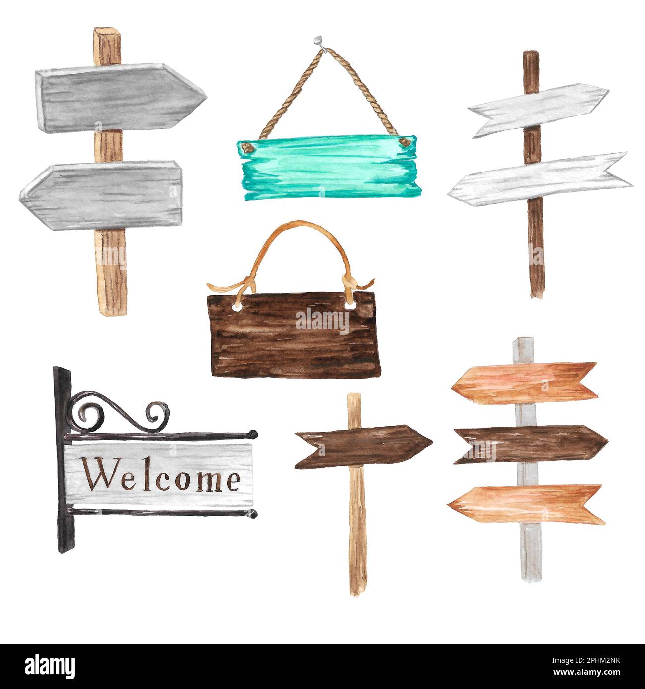 Wooden sign board Stock Photo - Alamy