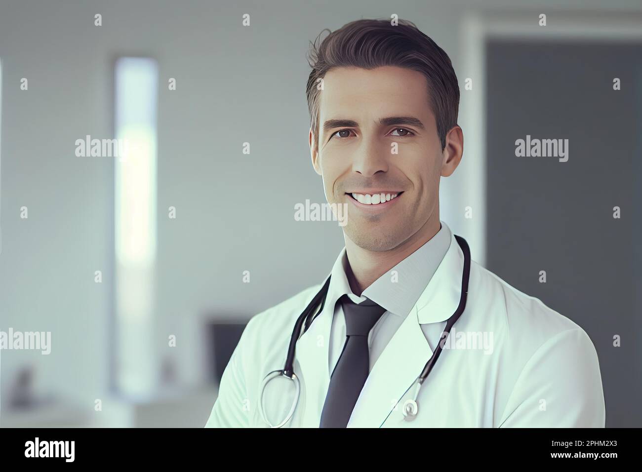 doctor at hospital with stetрoscope Stock Photo - Alamy