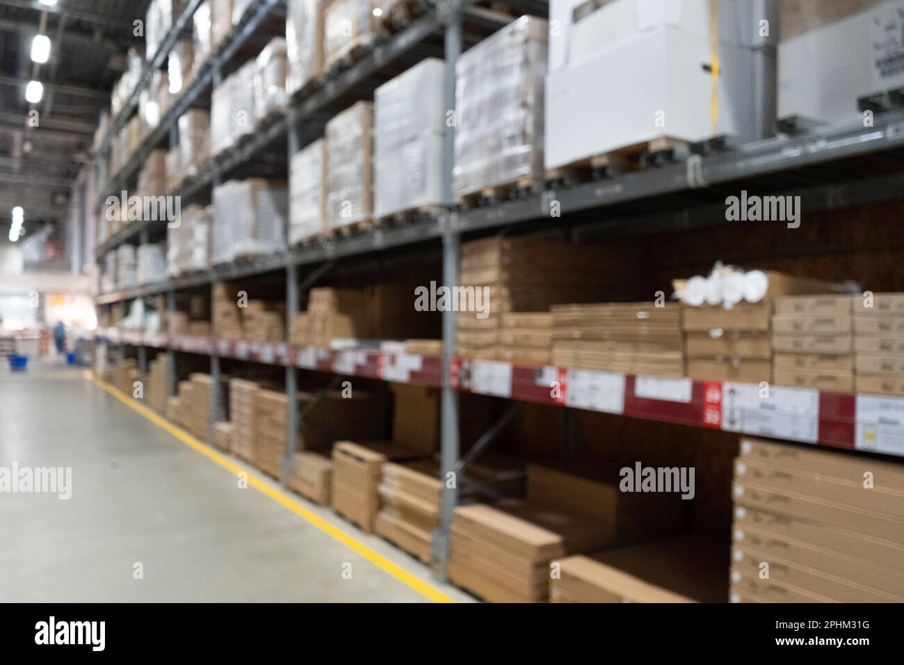 Blurred Shop Aisle, Abstract Shopping Mall, Blur Supermarket, Defocused ...
