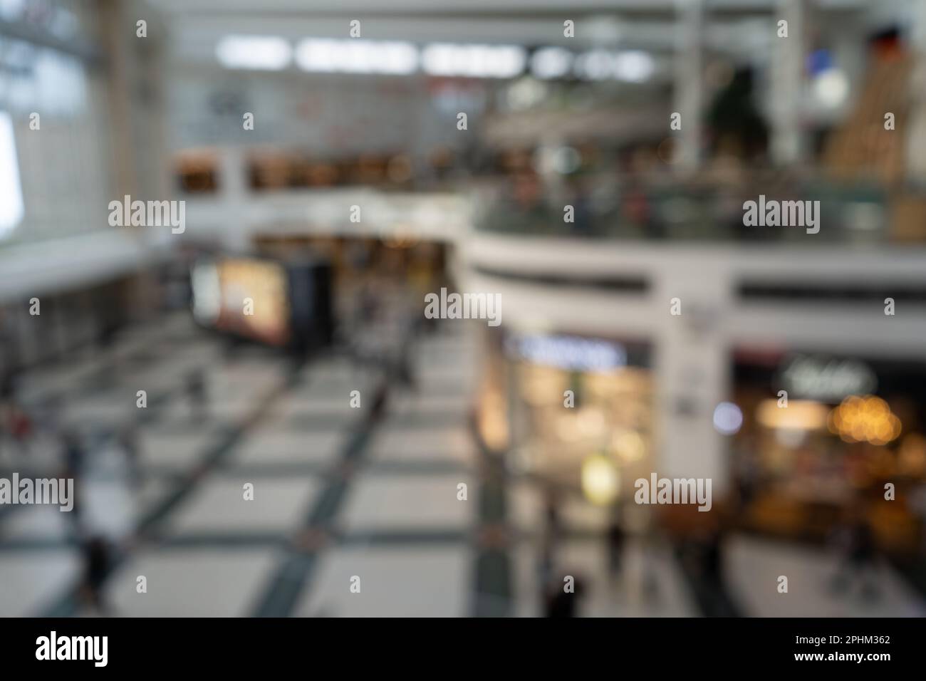 Blurred Shopping Mall, a Lot of People in Blur Supermarket, Defocused ...