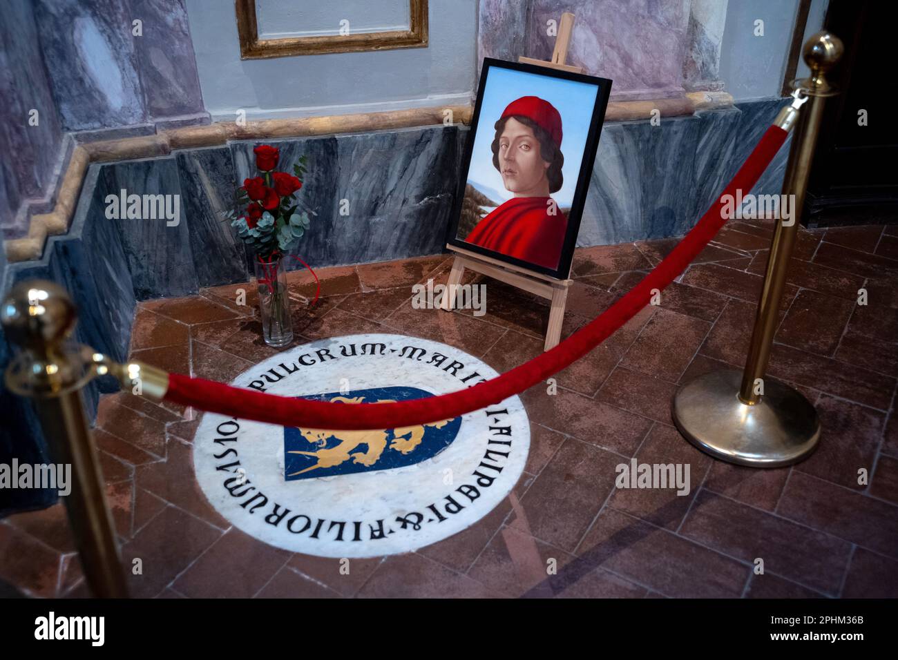 Grave of the Renaissance artist Sandro Botticelli in San Salvatore in ...