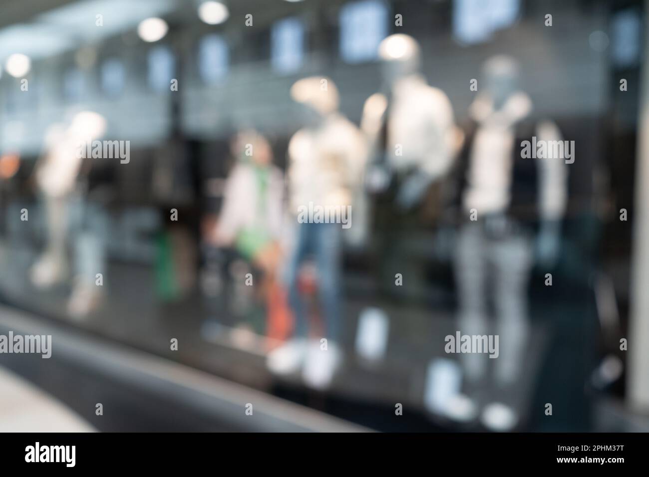Blurred Fashionable Clothes Showcase, Abstract Boutique, Window Display ...