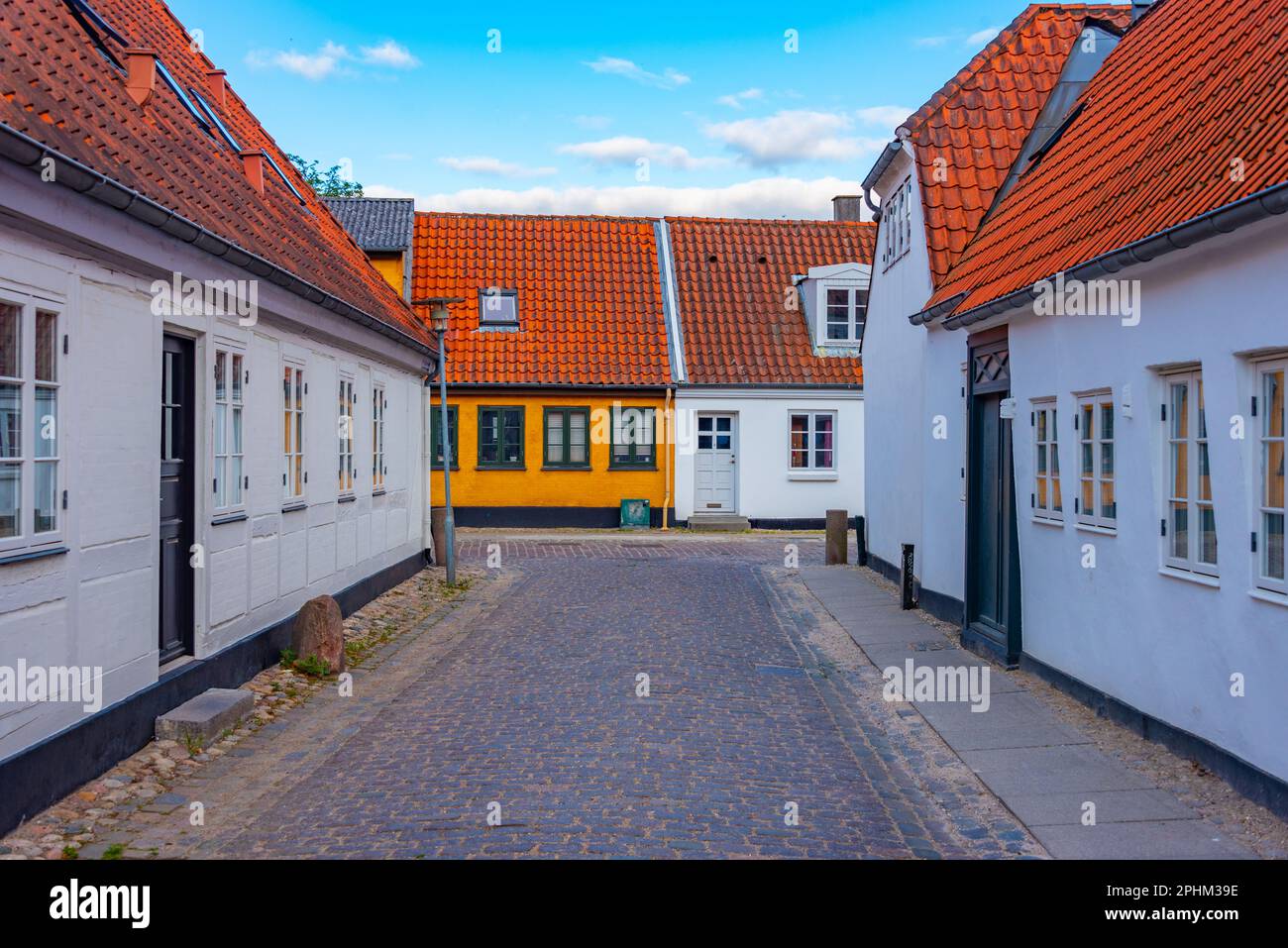 Colorful street at center of Koge, Denmark Stock Photo - Alamy