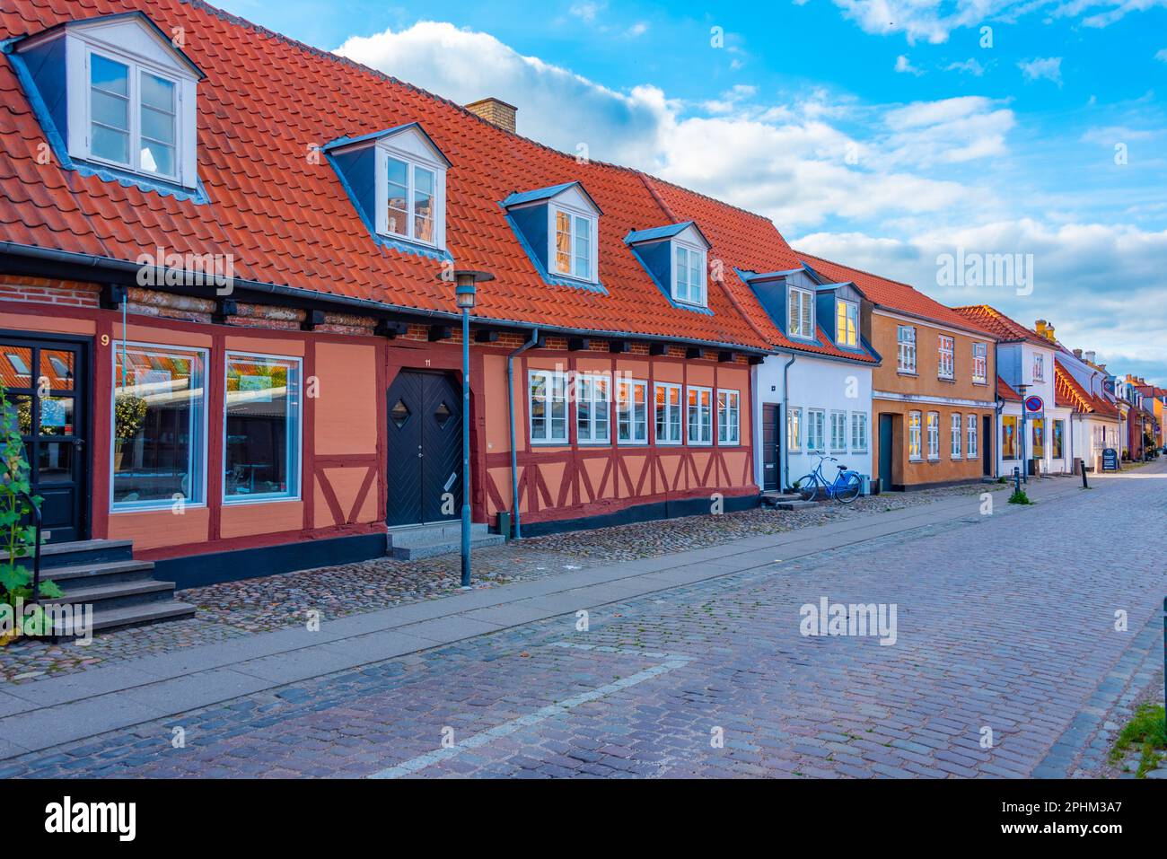 Colorful street at center of Koge, Denmark Stock Photo - Alamy