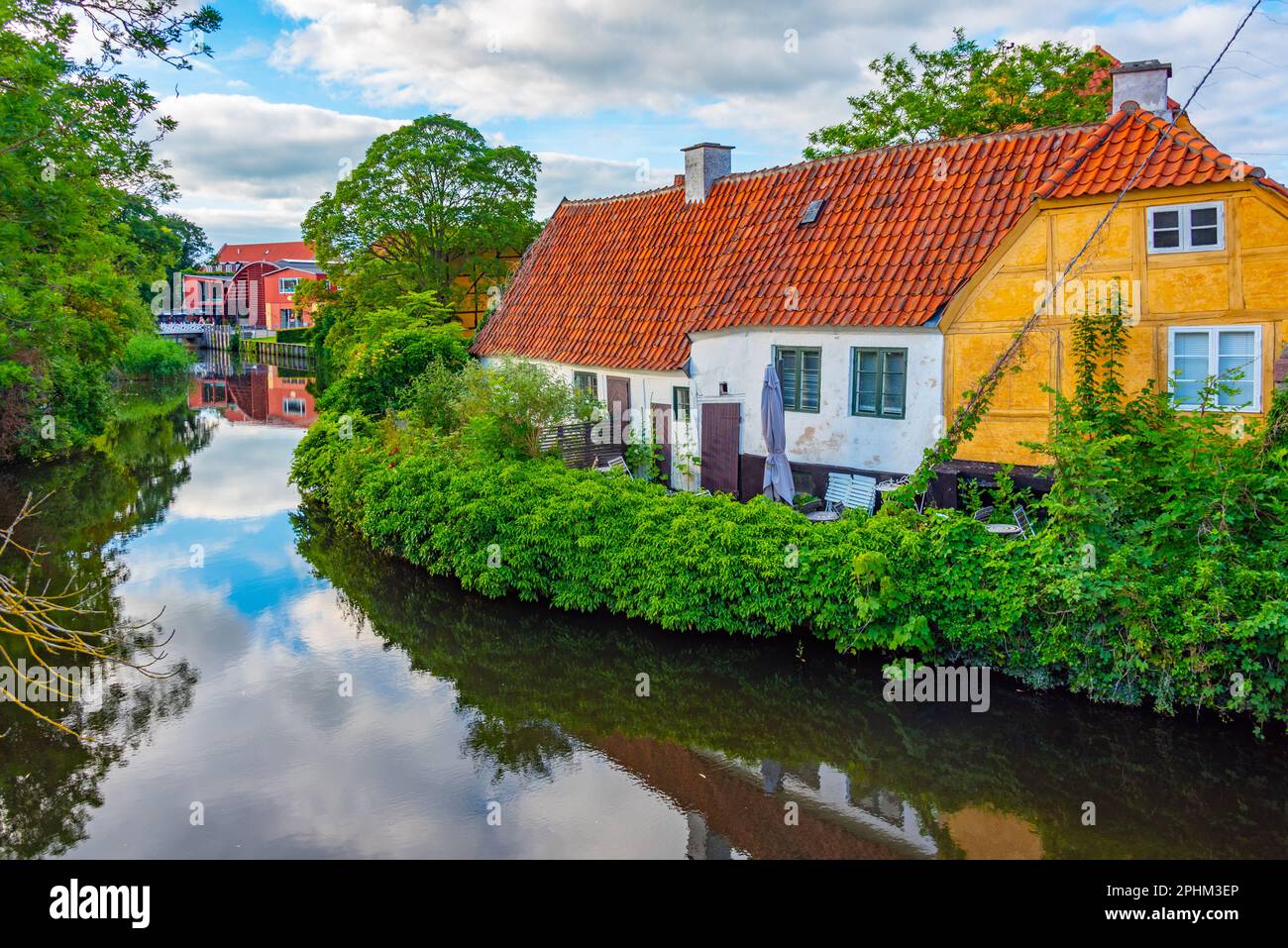 Colorful street at center of Koge, Denmark Stock Photo - Alamy
