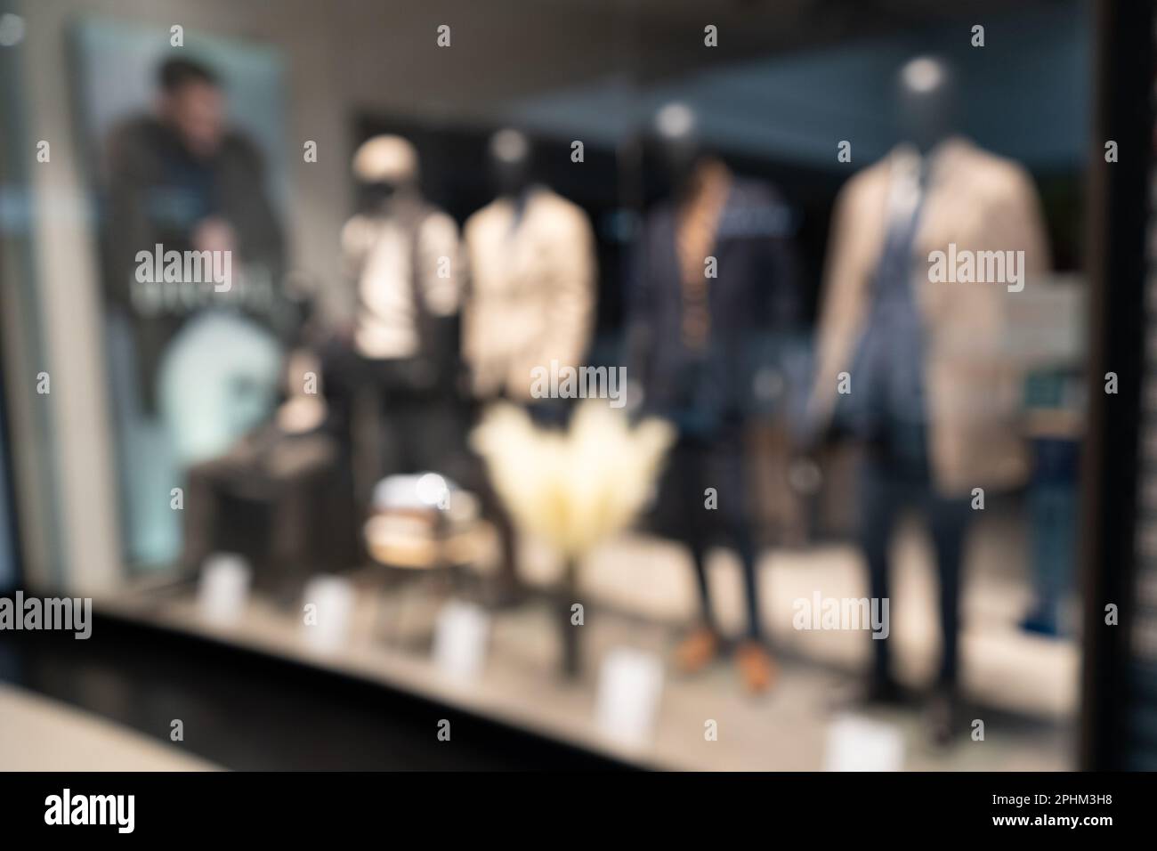 Blurred Suits Showcase Shop, Abstract Boutique of Men Business Suits ...