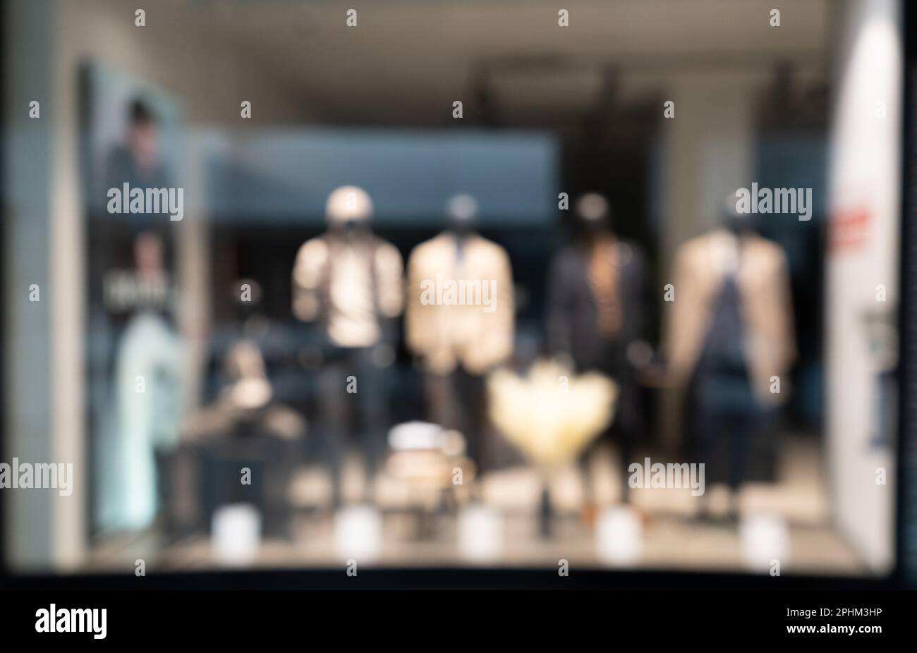 Blurred Suits Showcase Shop, Abstract Boutique of Men Business Suits ...