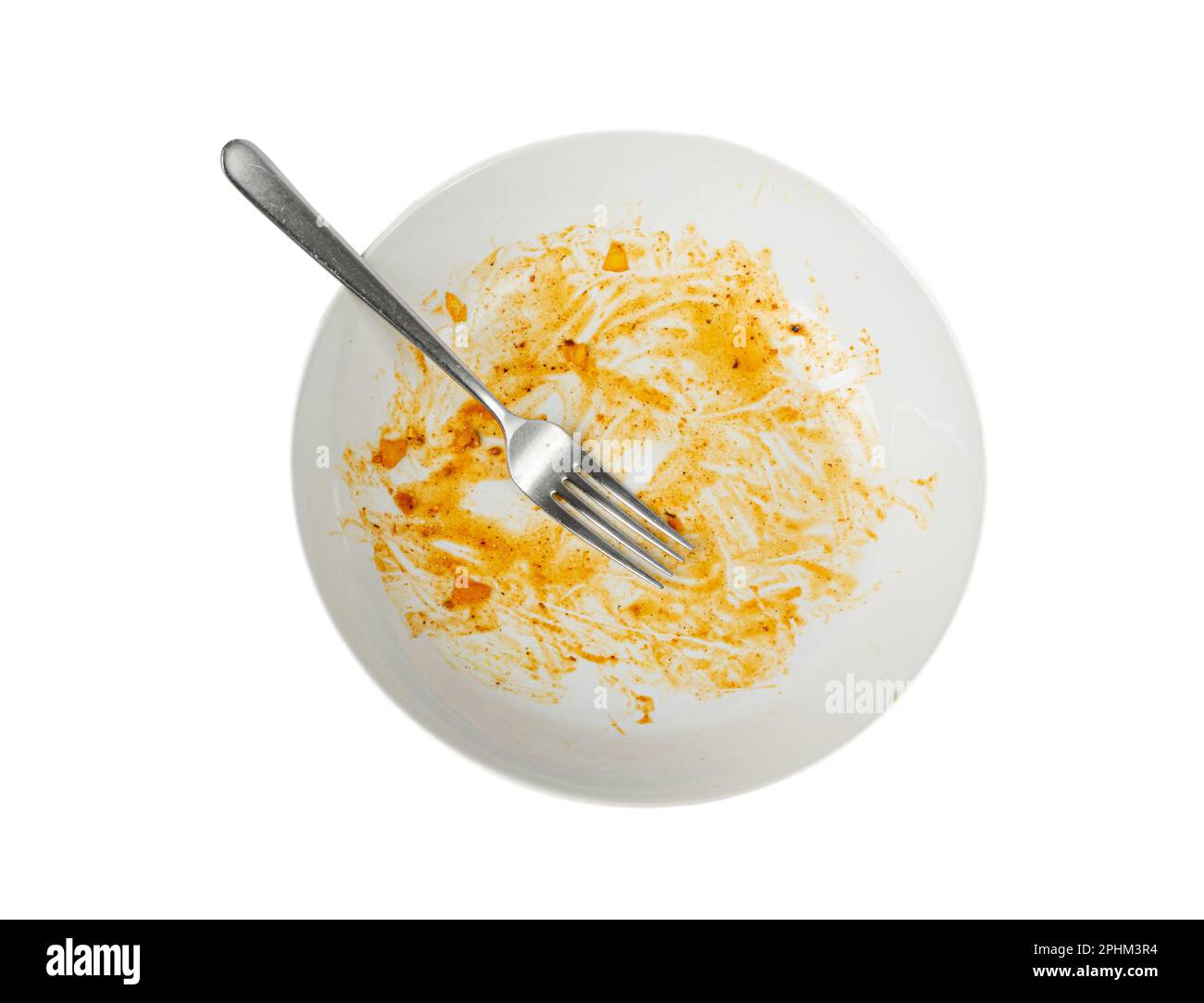 Dirty Plate Isolated, Empty Bowl after Dinner, Finished Lunch, Oil and ...