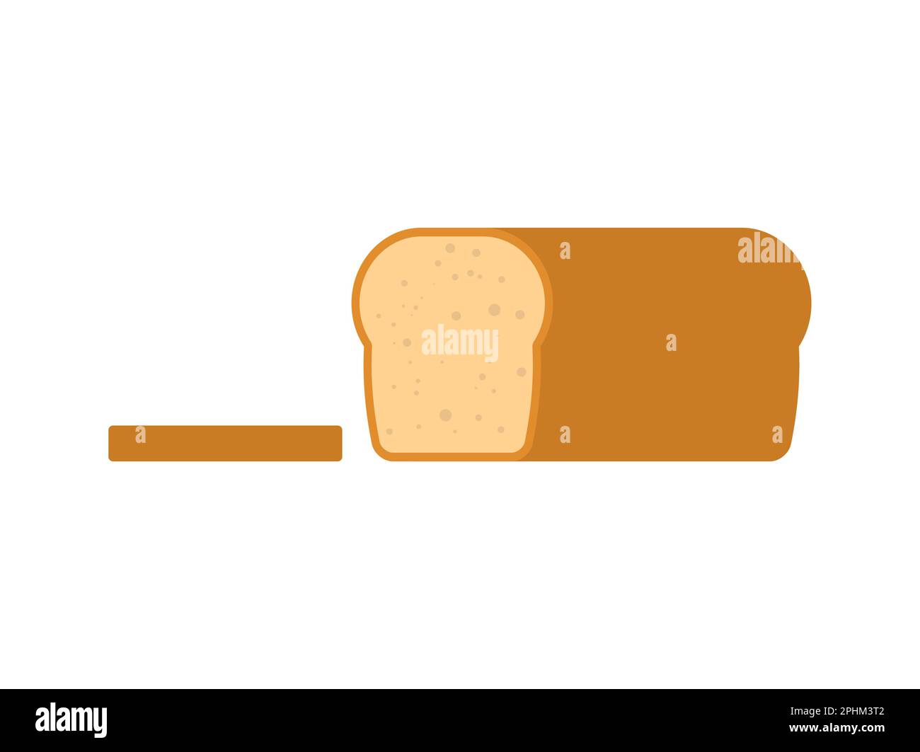 Loaf of Bread and piece. Vector illustration Stock Vector Image & Art ...