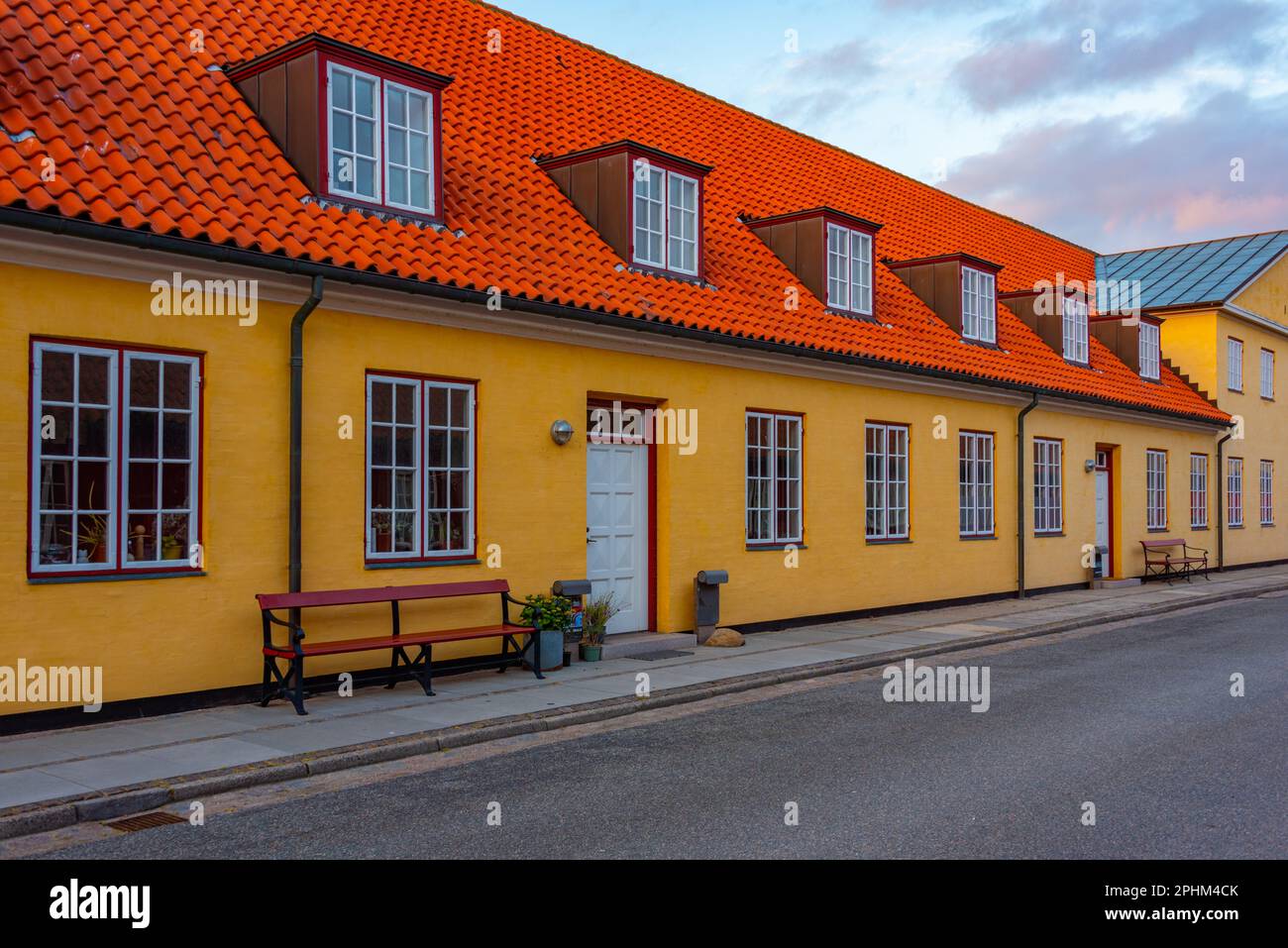 Colorful houses at the Krongborg castle in Denmark Stock Photo - Alamy