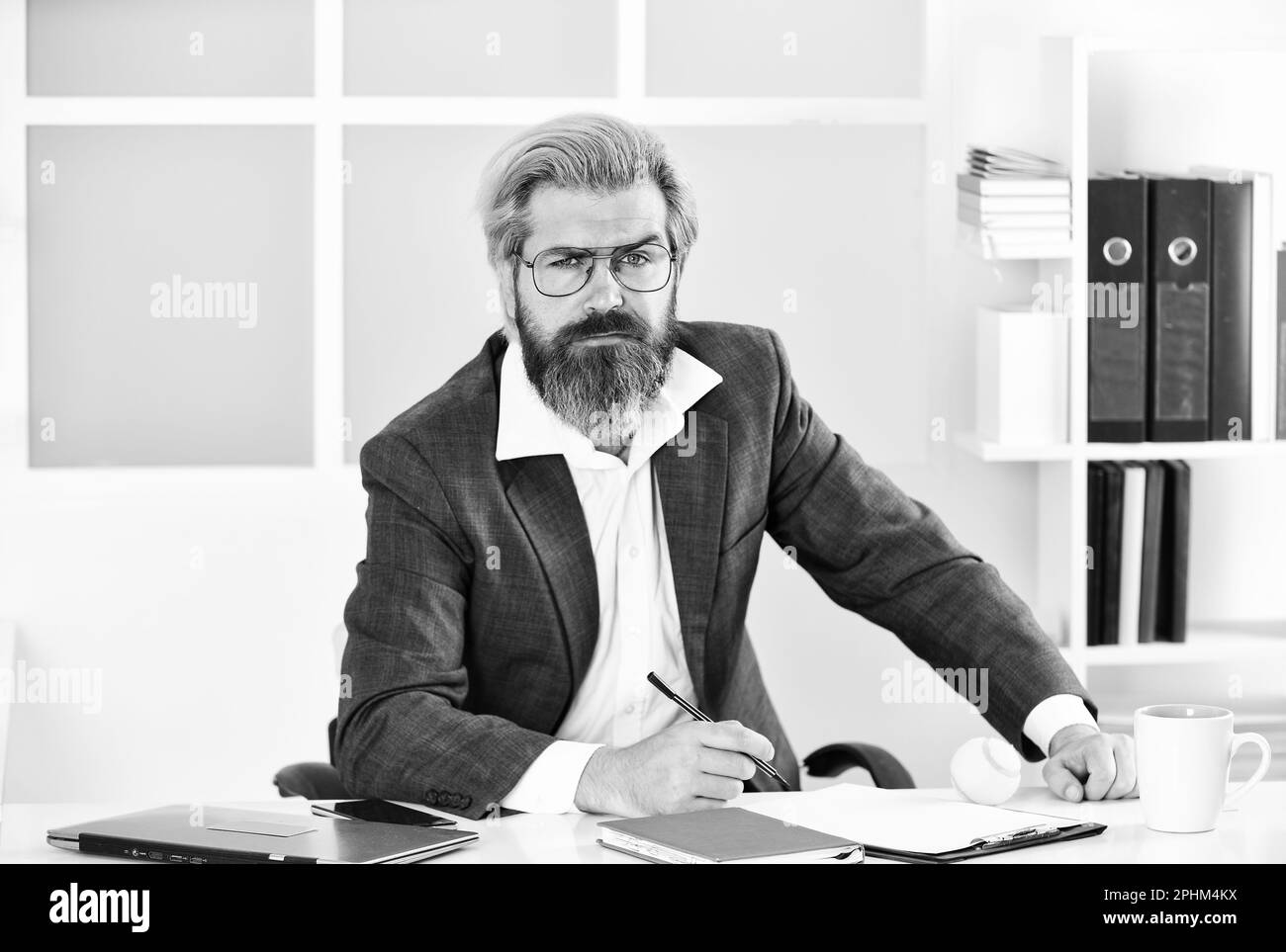 Business concept. Think and decide. Strategy. Making notes. Here is my ...