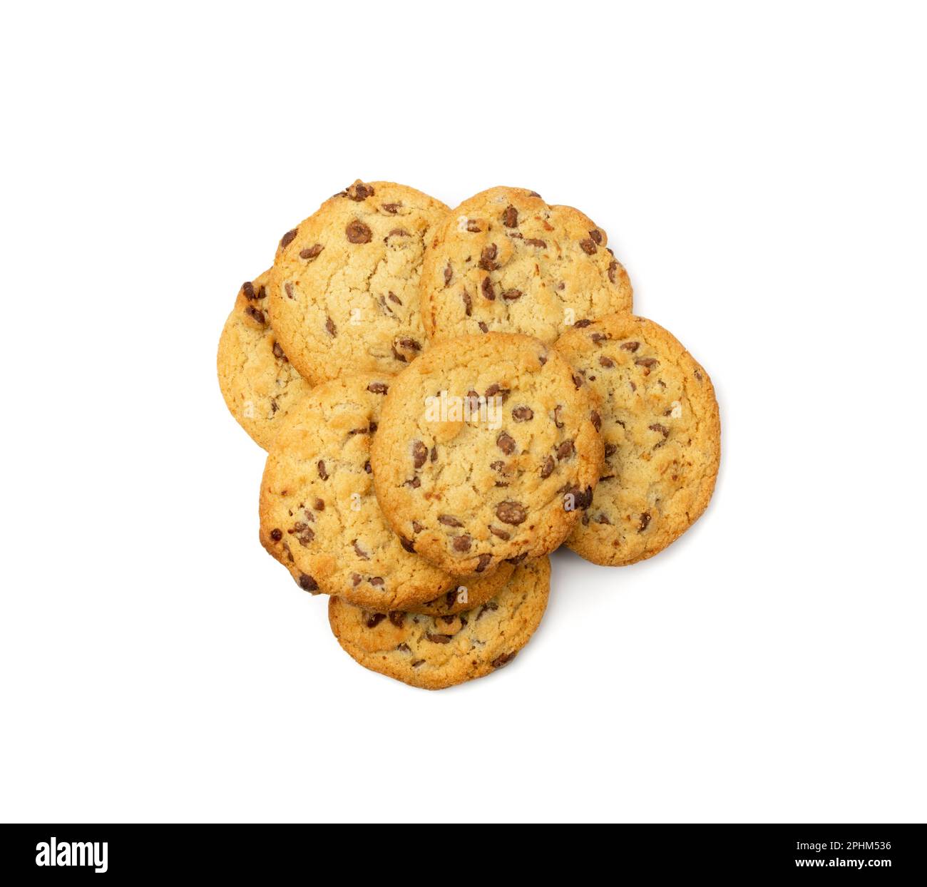 Simple cookie isolated. Oatmeal sugar bitten cookies, chocolate chip ...