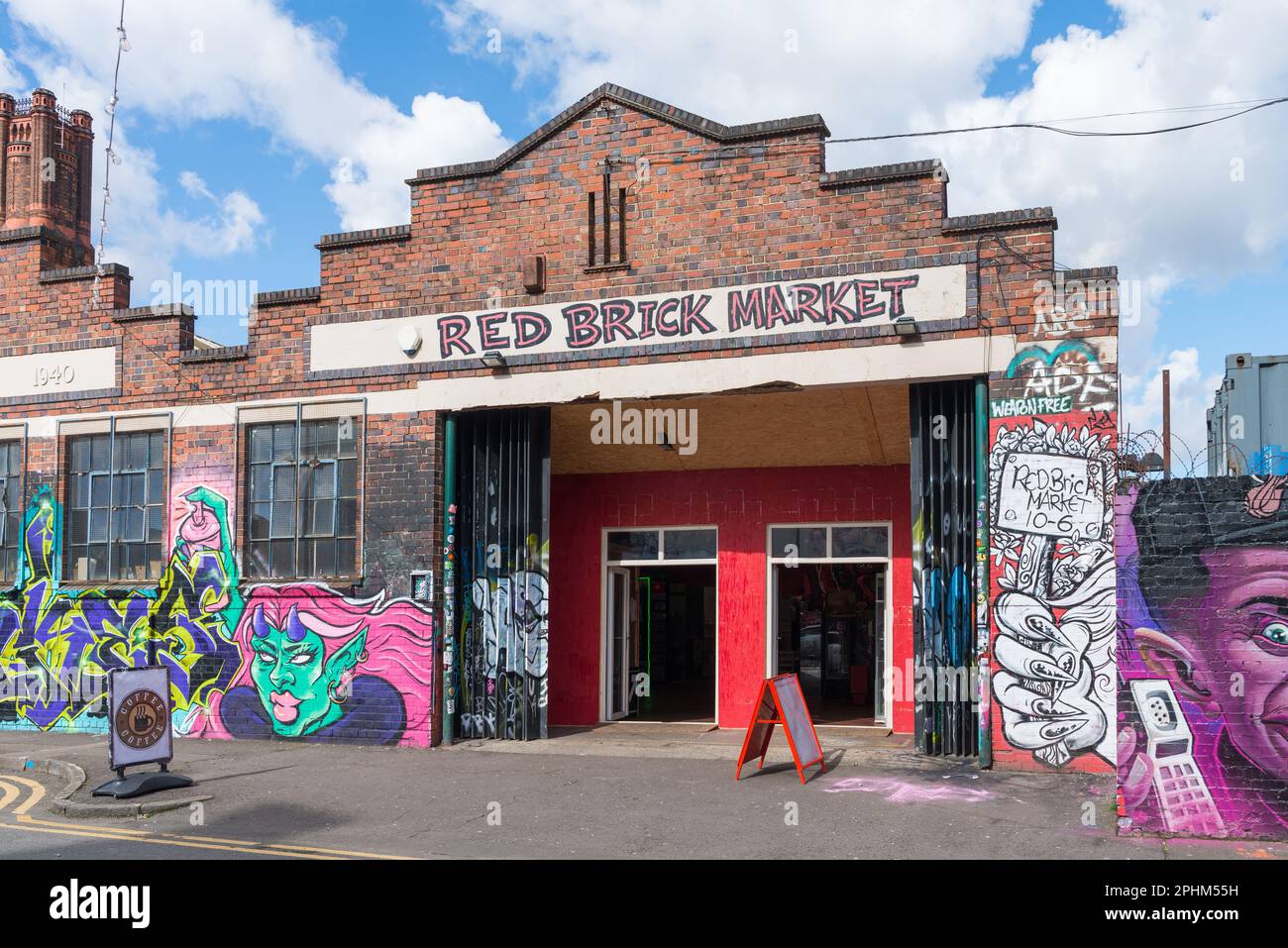 The Red Brick Market in Floodgate Street in Digbeth, Birmingham Stock ...