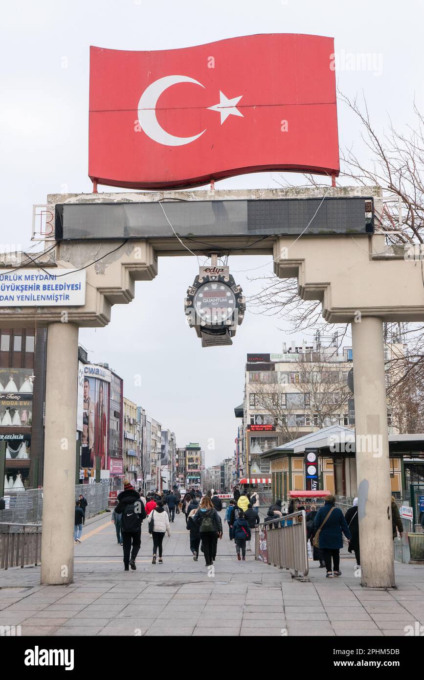 Bakirkoy Republic Square in Istanbul Turkey on the 4th April, 2023 ...