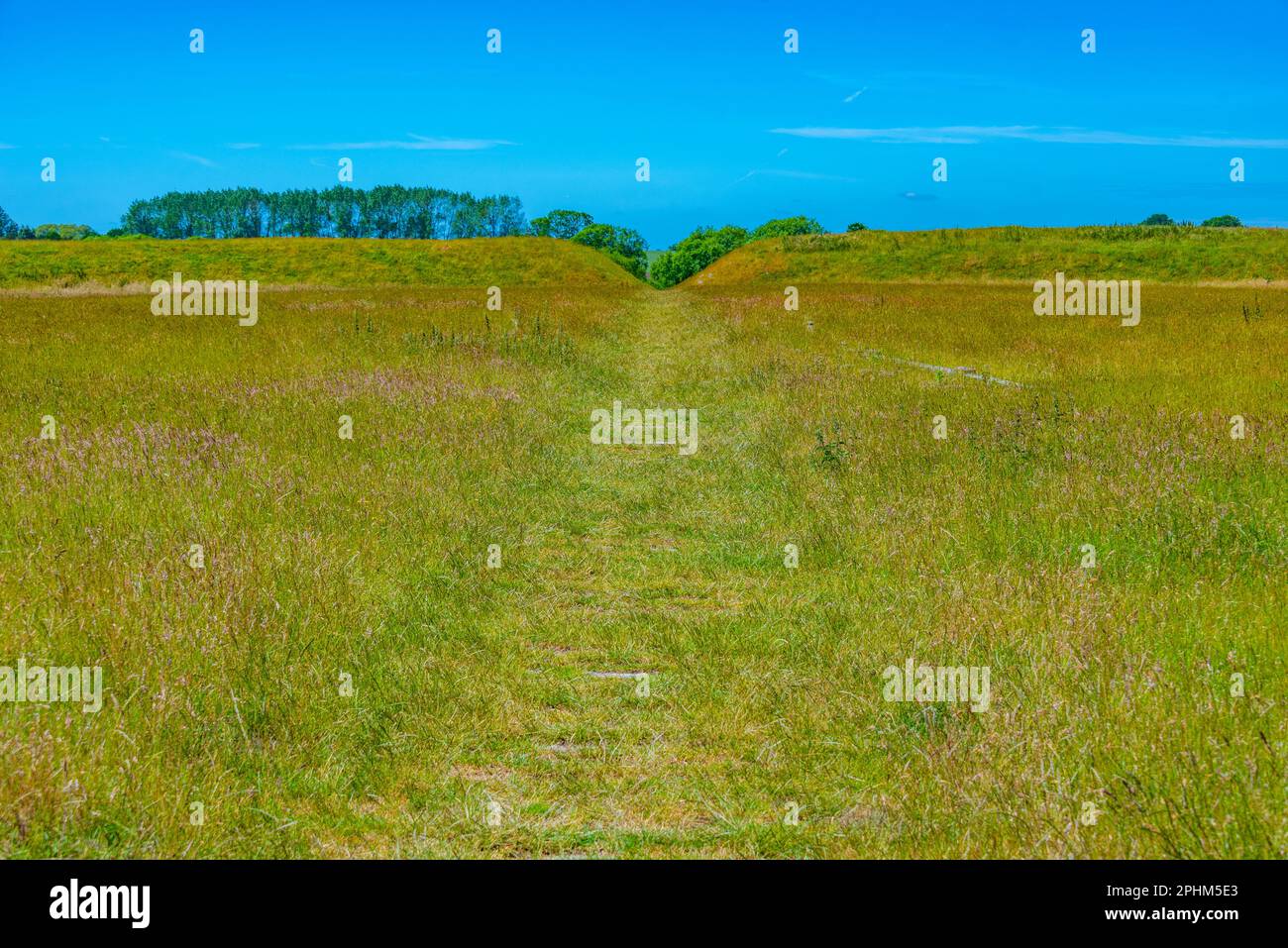 Trelleborg viking ring fortress in Denmark Stock Photo - Alamy
