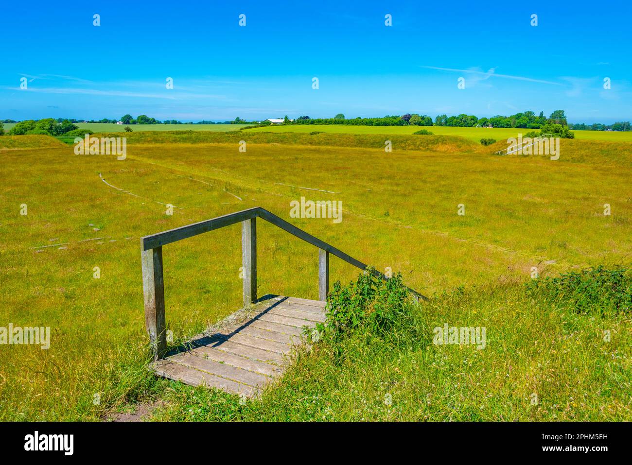 Trelleborg viking ring fortress in Denmark Stock Photo - Alamy