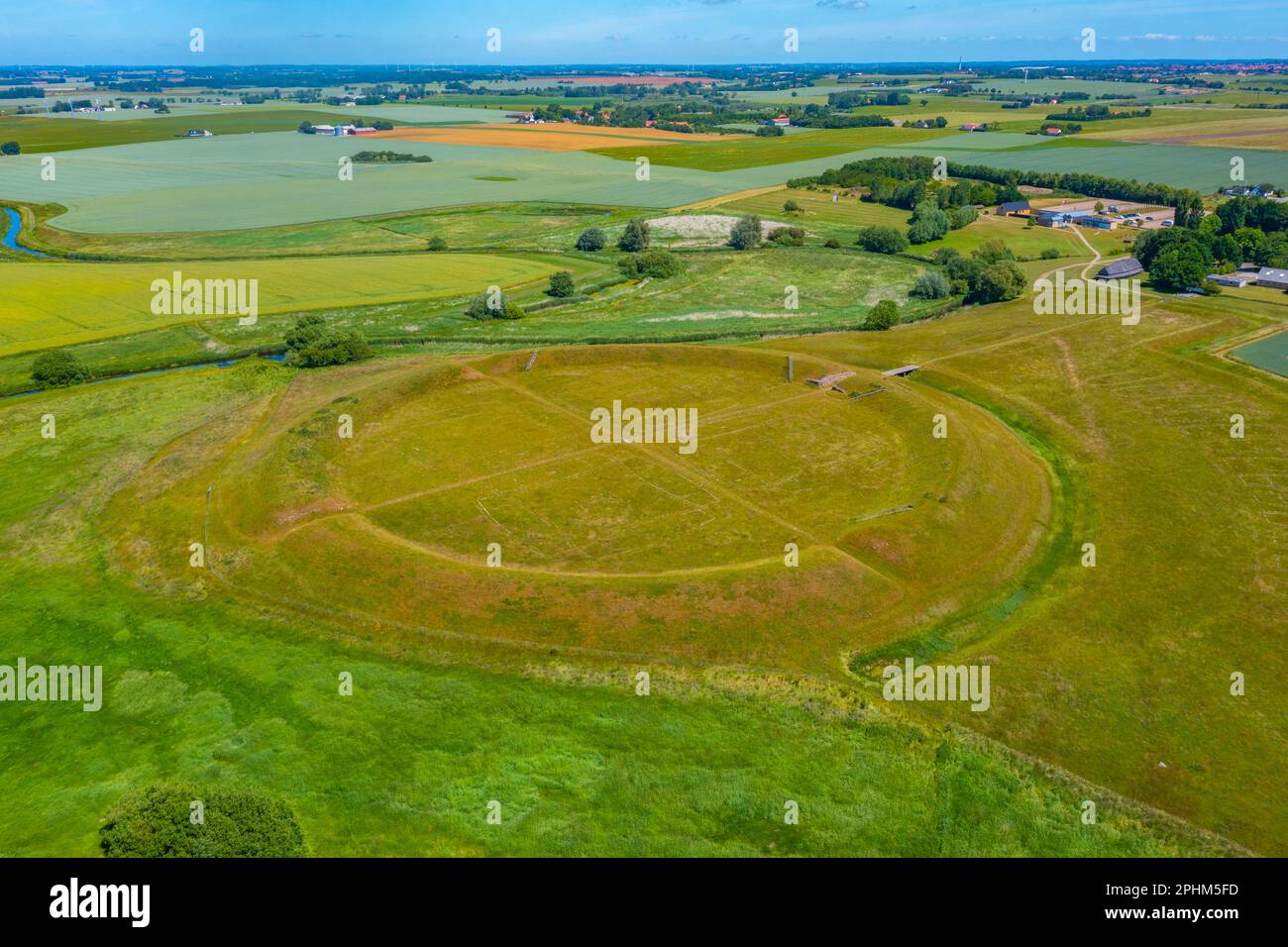 Trelleborg viking ring fortress in Denmark Stock Photo - Alamy