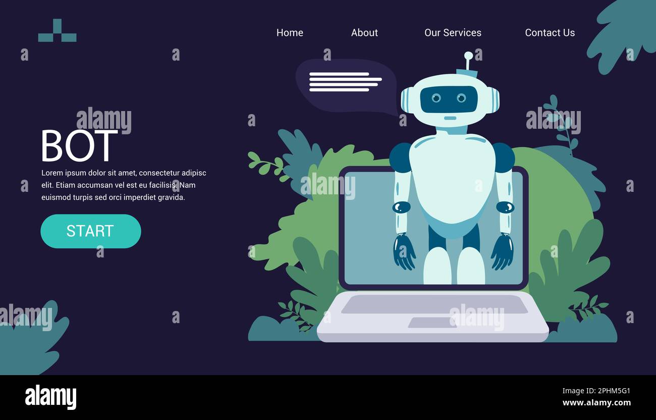 Alien robots, future technology cartoon characters. Robotic life forms ...