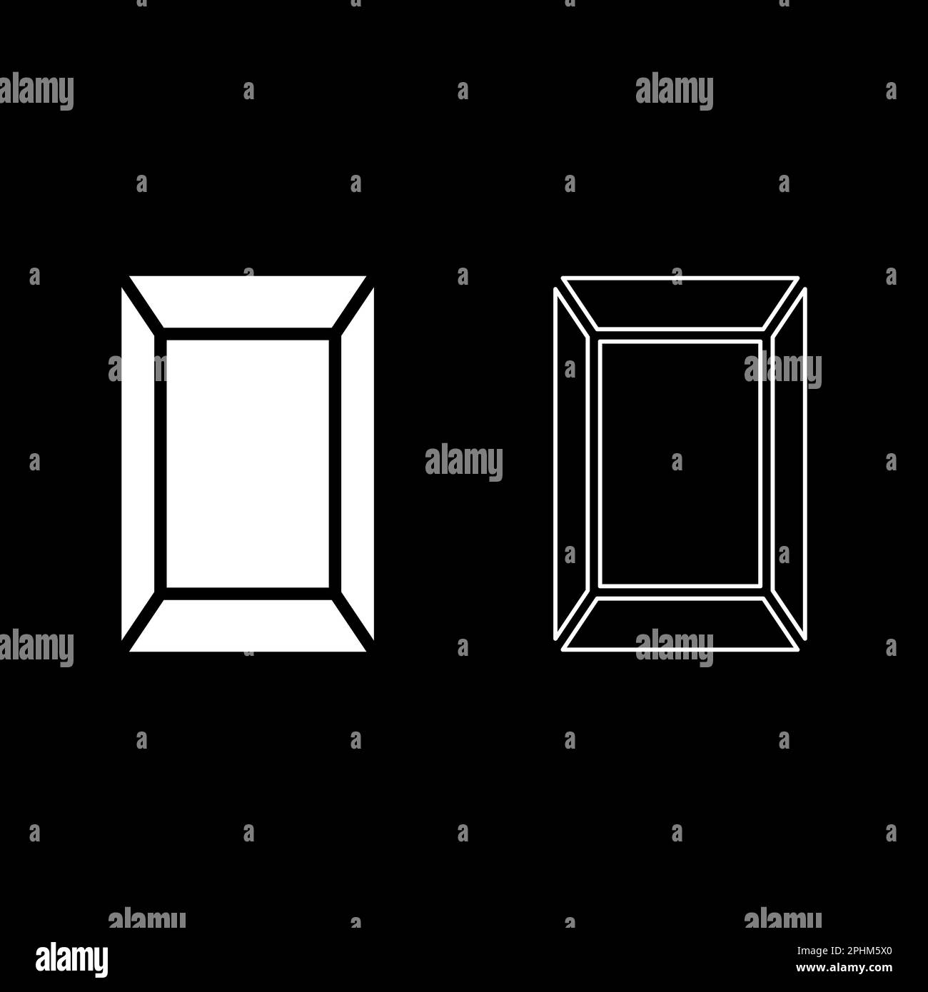 Template picture rectangular set icon white color vector illustration ... Template picture rectangular set icon white color vector illustration ...