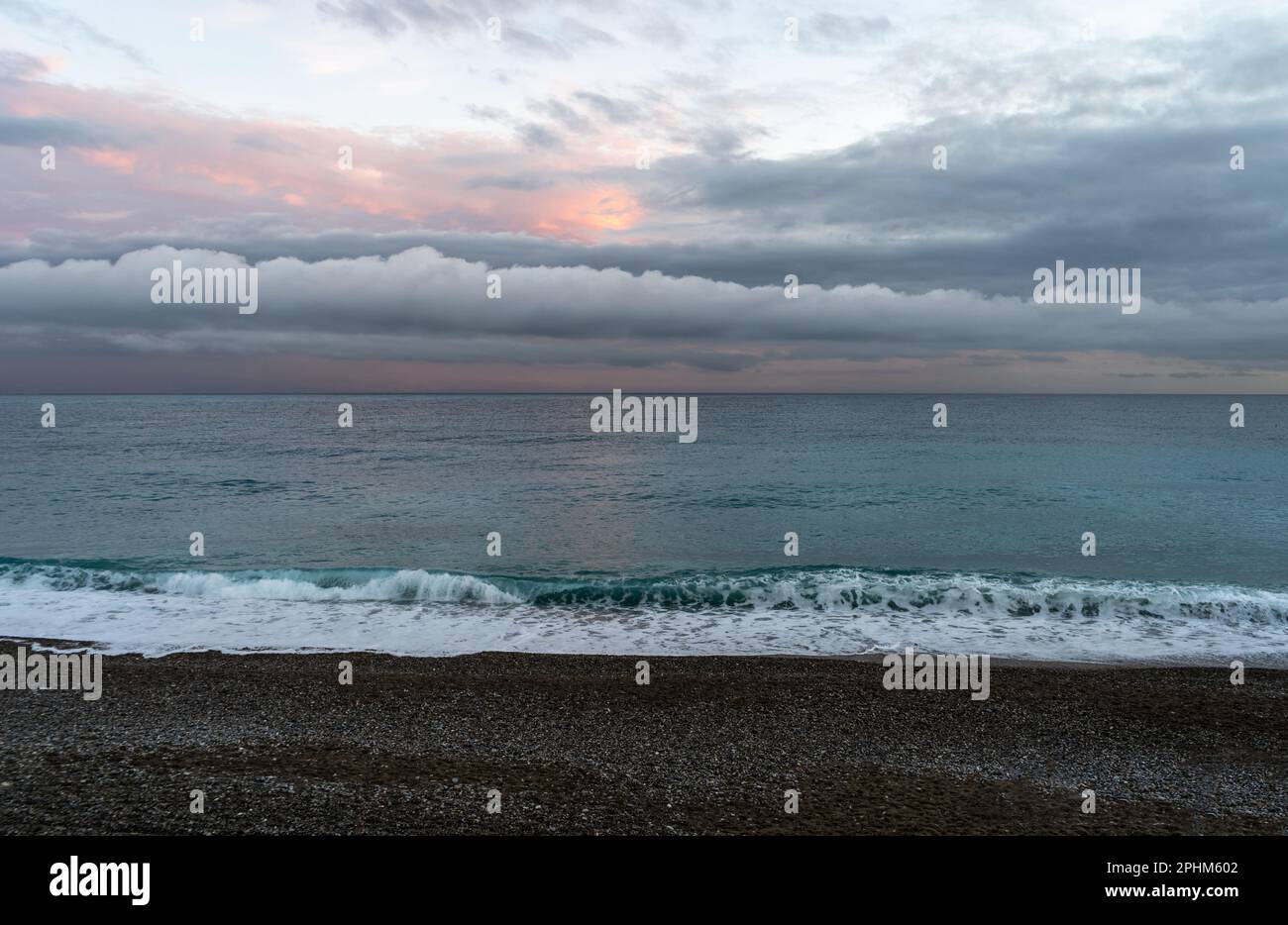 Cloudy Dawn, Azure Sea, Amazing Muted Colors, Sunrise over the Sea ...