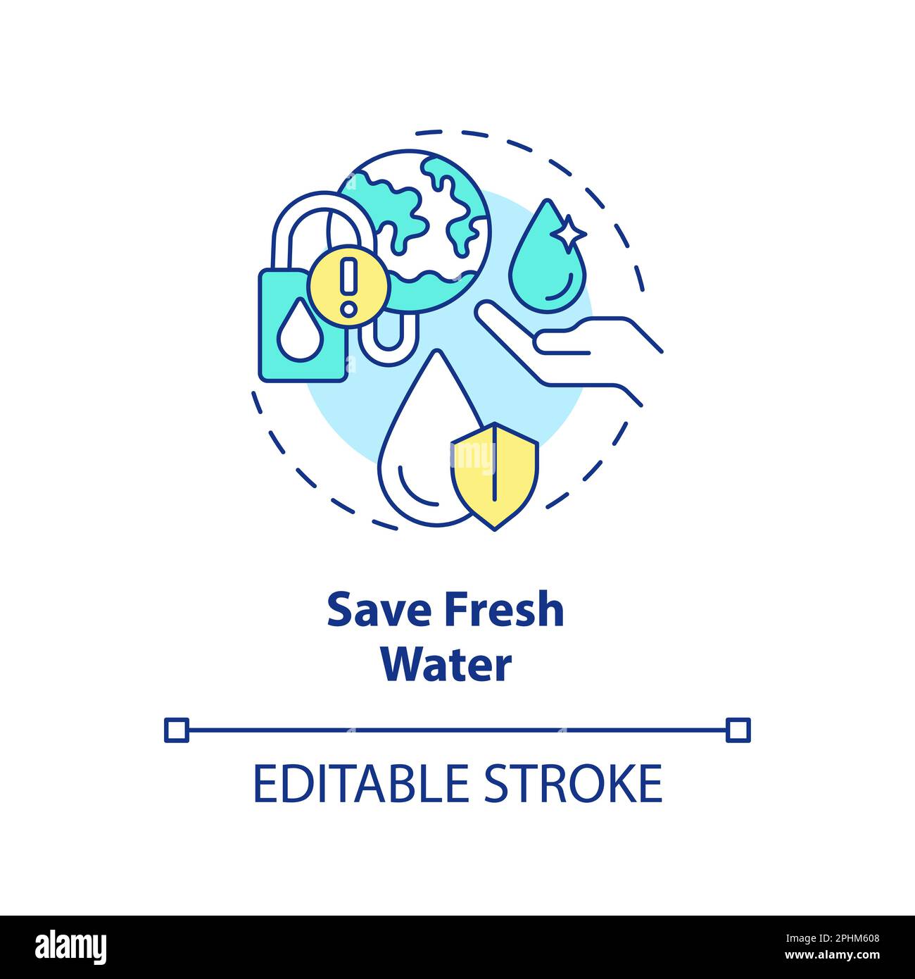 Save fresh water concept icon Stock Vector Image & Art - Alamy