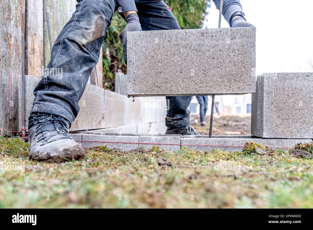 building the foundation of a house from a lost formwork Stock Photo - Alamy