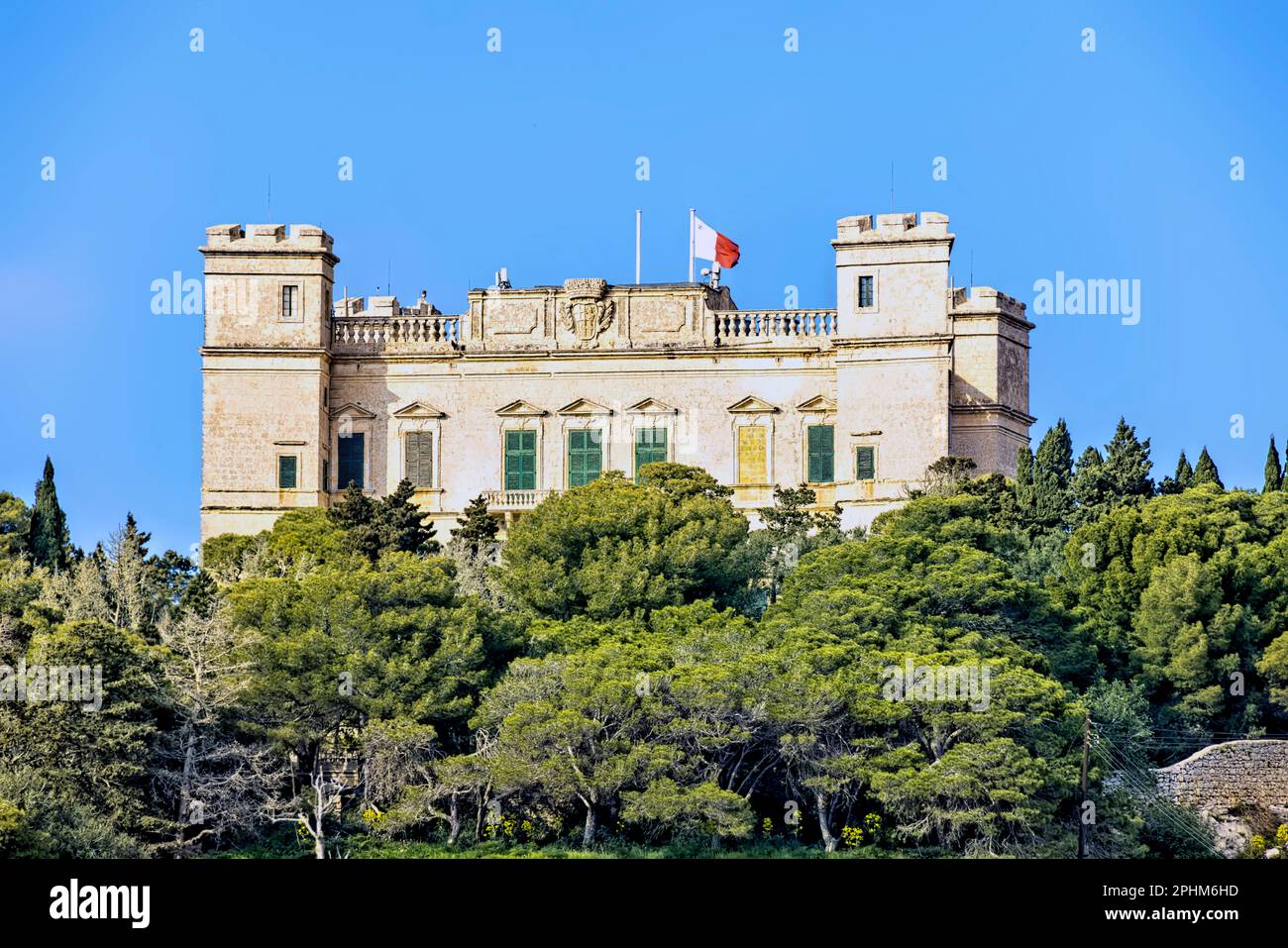 Is-Siggiewi, Malta. 23rd Mar, 2023. The Verdala Palace designed by the ...